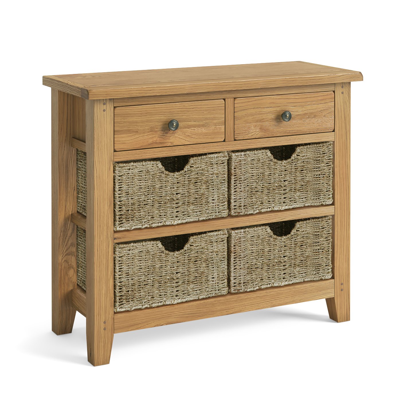 Burford Console Table with Baskets - Queenstreet Carpets & Furnishings